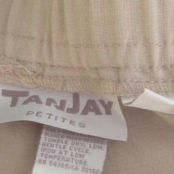 TanJay | Pants & Jumpsuits | Tanjay Petite Womens Pants Sz 8p Beige ...